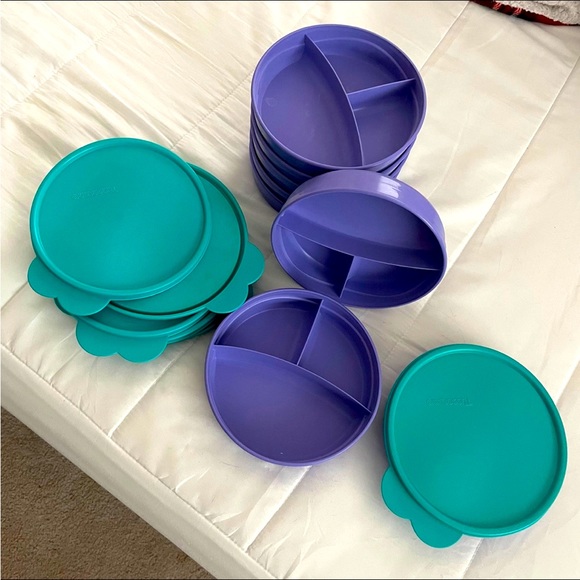 Tupperware | Kitchen | Tupperware 2552 Munch Kids Purple Divided Dish ...